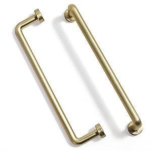 Goo-Ki 6 Pack 5" Center to Center Light Brushed Brass Modern Cabinet Pulls Solid Contemporary Home Improvement Hardware Brushed Drawer Pulls Zinc Alloy Kitchen Handles