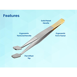 Tissue Membrane Holding Tweezer Flat Tips Stainless Steel Forceps with Offset Filter Forceps by Artman Instruments