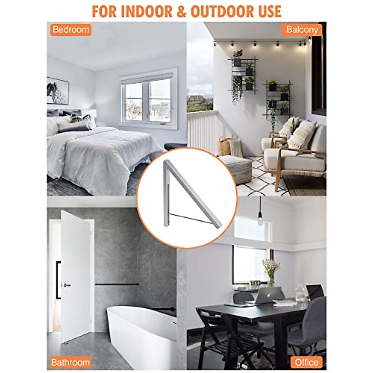 Ollacy Folding Clothes Retractable Rack Hanger