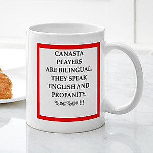 CafePress Canasta Joke Mugs Ceramic Coffee Mug, Tea Cup 11 oz