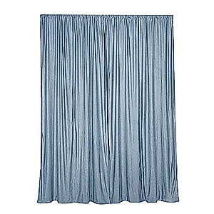 BalsaCircle 10 ft x 10 ft Dusty Blue Polyester Photography Backdrop Drapes Curtains Panels - Wedding Events Decorations Home Party Reception Supplies