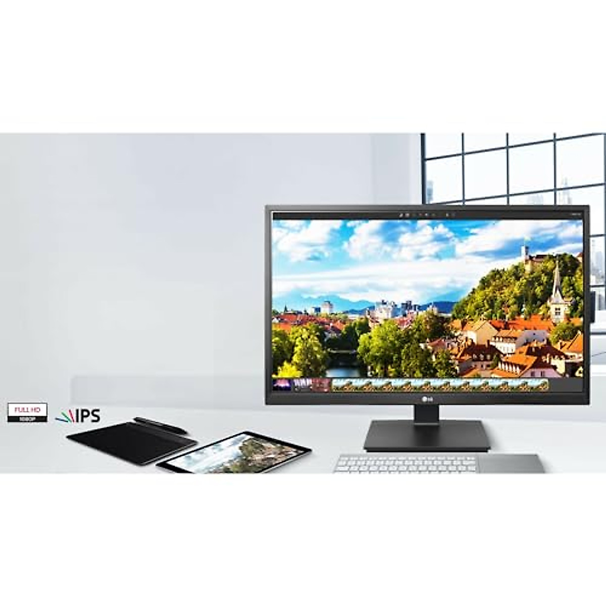 LG 27'' 27BL650C-B IPS FHD Monitor with USB Type-C™, Flicker Safe & Ergonomic Stand with Two-Way Pivot
