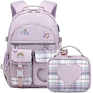 ACESAK Backpack for Girls - Bookbag Backpacks Schoolbag for Girls Kids Teen Women Casual Laptop Travel Daypacks - School Bag Elementary Middle School College Cute Backpack with Lunch Box
