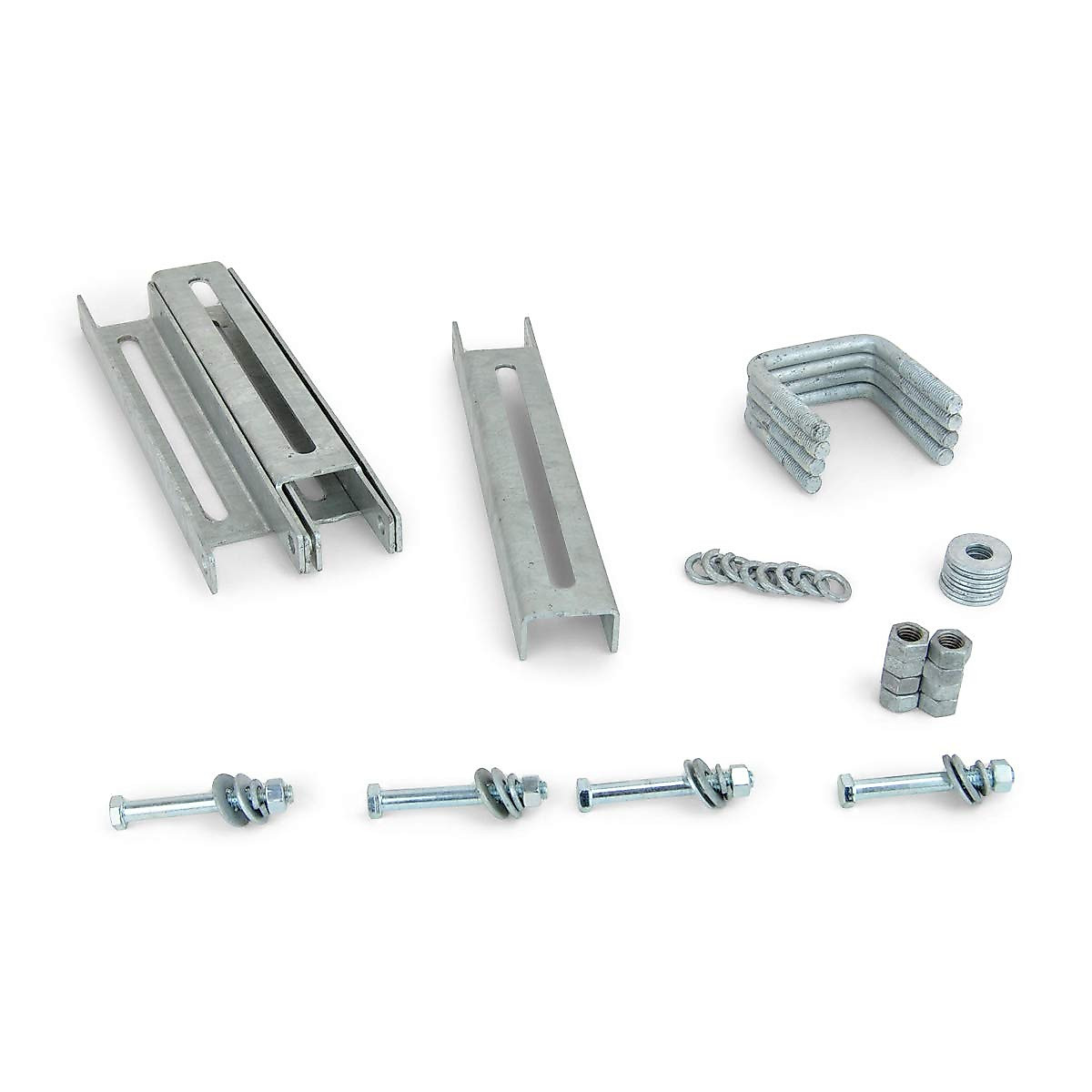 Sturdy Built (4) 12" Galvanized Vertical Bunk Bracket Kit for 2x3 Boat Trailer Cross Members