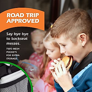 Drive Auto Car Trash Can - Collapsible, Leakproof Garbage Bin with 20 Trash Bags and Adjustable Strap - Car & Truck Accessories for Men and Women - Black, Large