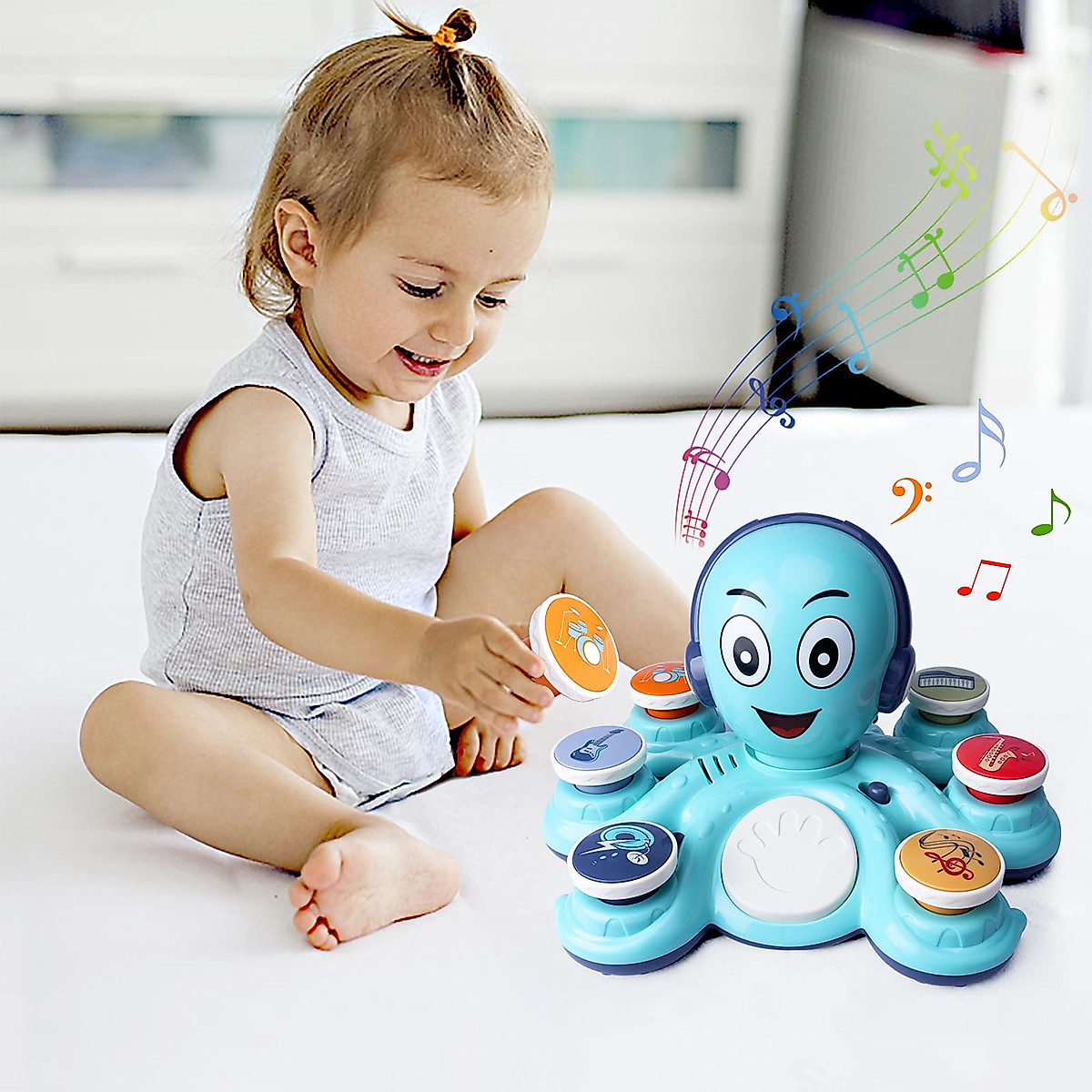 Baby Musical Toys Learning Toys for Toddlers, Octopus Music Toys, Preschooler Musical Educational Instruments Toy for Baby, Birthday Toys for Girls Boys