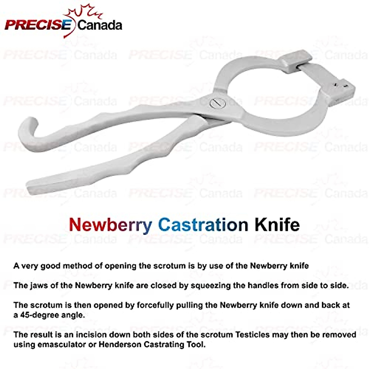 Precise Canada: Newberry Castrating Knife Castrate Cattle Bulls Castration Livestock Animal Vet