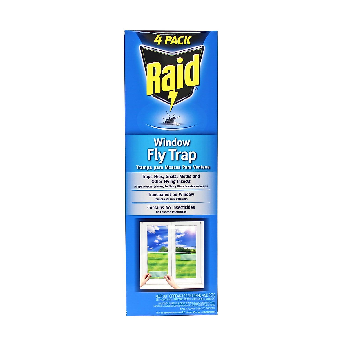 Raid Window Fly Traps, 4 Traps