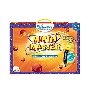 Skillmatics Educational Game : Math Master | Reusable Activity Mats with 2 Dry Erase Markers | Gifts & Learning Tools for Ages 6-9