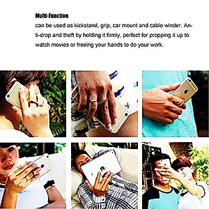 Finger Ring Stand, 360 Rotary Cell Phone Holder Finger Loop Grip Mount Universal Smartphone Kickstand,iEugen Compatible with iPhone 14/iPhone 13/Galaxy S23/Galaxy S22/Galaxy