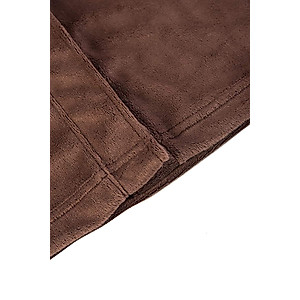 Canyon Rose Cloud 9 Men's Plush Microfiber Spa Robe, Kimono Style Wrap, 3/4 length Sleeves, Side Pockets, Waist Belt with Bi-level Loops, Machine Washable, 52 inch length, Chocolate Brown, XL