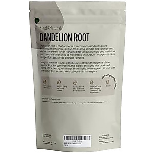 MagJo Naturals Dandelion Root, Raw, Not Roasted, Loose Tea (200+ Cups) (16 oz) 100% Wild-Crafted from Eastern Europe