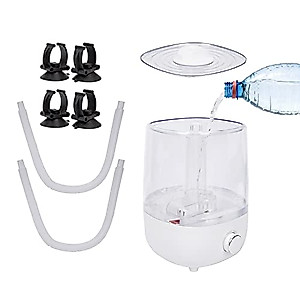 Reptile Fogger Terrariums Humidifier, Adjustable 4L 2 Hoses Reptile Fogger Terrariums Humidifier Fog Machine,No Noise Mist Making Machine for Reptiles/Amphibians/Herps/Vivarium (white).