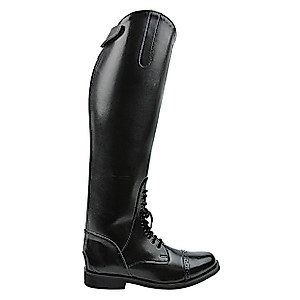 Hispar Women Ladies Victory Leather English Field Boots Horse Back Riding Equestrian - Black 10 WIDE CALF