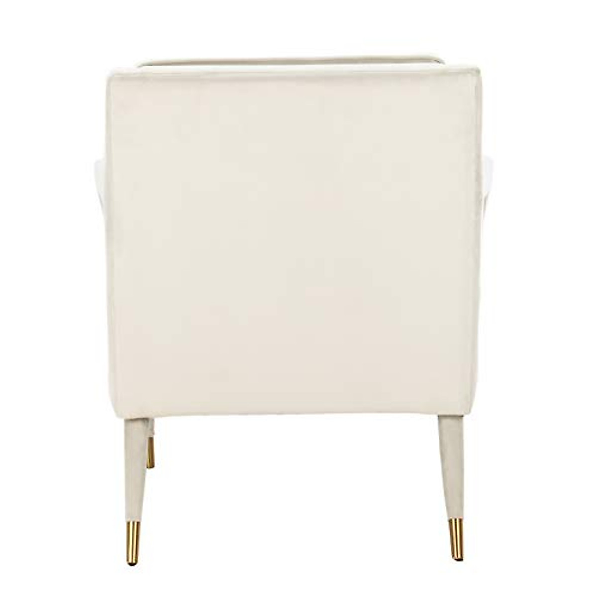 Safavieh Home Mara Retro Glam Silver Velvet and Gold Tufted Accent Chair