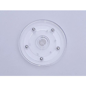 FixtureDisplays® 4" Clear Plastic Spinner Lazy Susan Turntable Organizer for Spice Rack Table Cake Kitchen Pantry Decorating 16971-NF