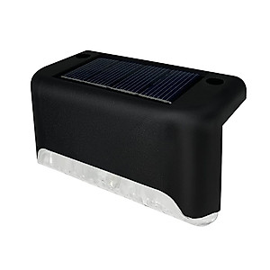 ZHUANYIYI 4 Pieces, Outdoor Solar Stair Lighting, Garden Fence Aisle Lighting Landscape Light, Home Garden Pavement Step Waterproof Decorative Light