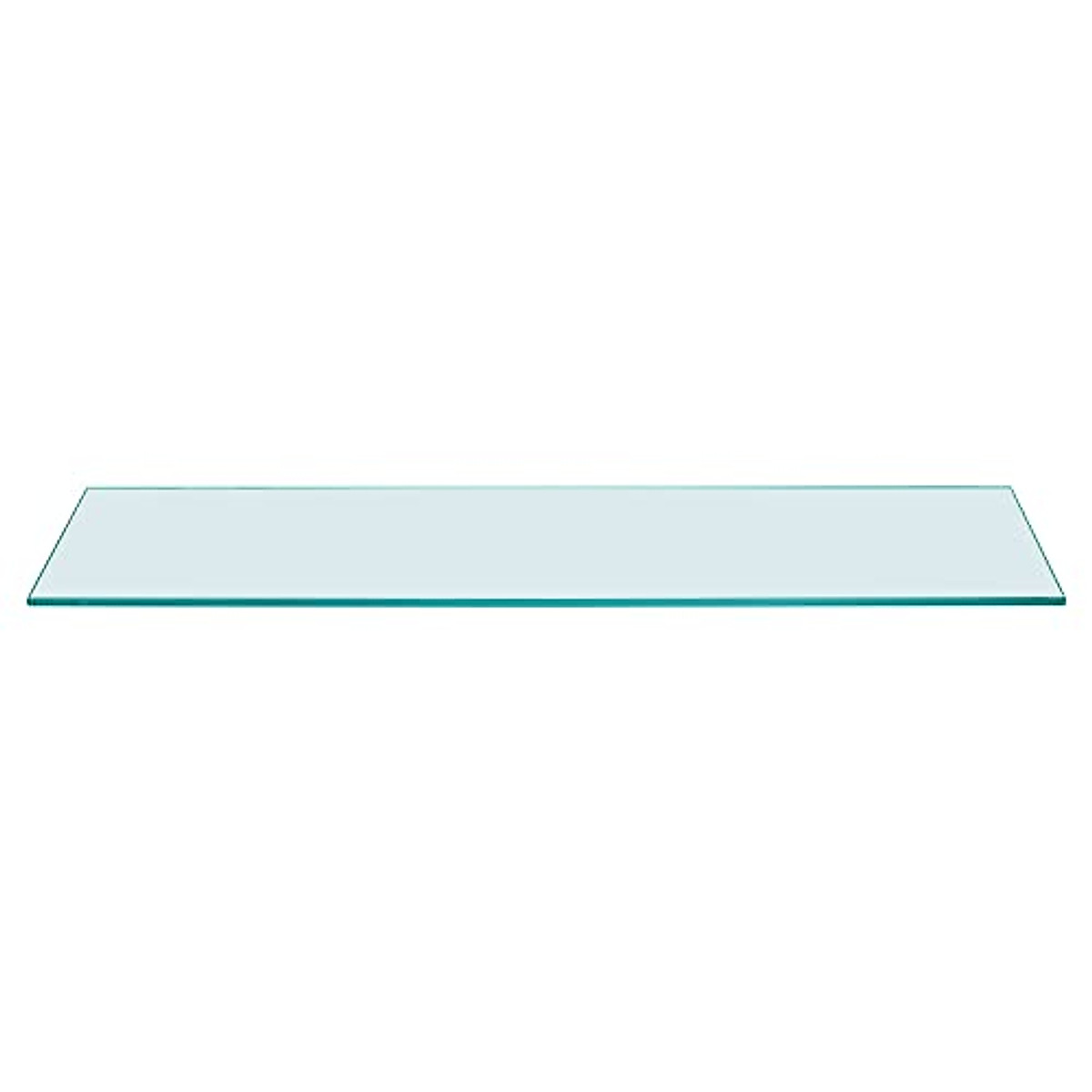Rectangle Floating Glass Shelf - 6 " x 24 " Inch - 1/4 " Inch Thick - Flat Polished