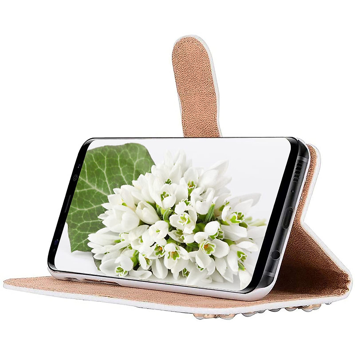 Shinyzone Compatible with Samsung Galaxy A23 5G/4G Bling Wallet Case for Woman Stylish Diamond PU Leather Flip Folio Stand Case with Card Holder,3D Sparkle Crystal Bowknot Magnetic Buckle