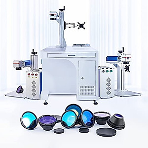 OMTech F Theta Lens for Fiber Laser Engravers, 110x110mm Replacement Optical Scanning Lens for 1064nm Fiber Cutter Marking Engraving Machines, Laser Etching Accessory Field Lens Upgrade, M85x1 Thread