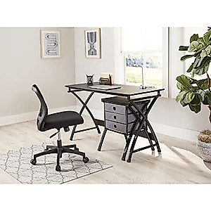 Realspace® Adley Mesh/Fabric Low-Back Task Chair, Black, BIFMA Certified