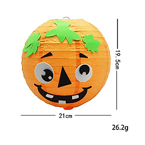 CCOOfhhc Halloween Decorations Hanging Paper Lanterns with LED Light Paper Lantern Halloween Party Indoor Outdoor Supplies Décor