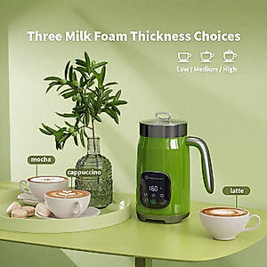 Maestri House Milk Frother, Variable Temp and Froth Thickness Milk Frother and Steamer, 14.1OZ/400ML Smart Touch Control Foam Maker, Memory Function for Latte, Warm Milk, Hot Chocolate