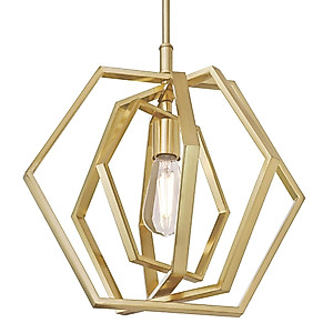 Westinghouse Lighting 6369700, Champagne Brass Finish Holly One-Light Indoor Pendant, one Size