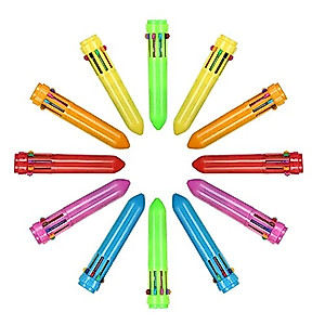 Kaptin 24 Pack Multicolor Ballpoint Pen Mini Shuttle Pens mini pens, Retractable Ballpoint Pens Multicolor Pens kids pens Office School Supplies for Students Children