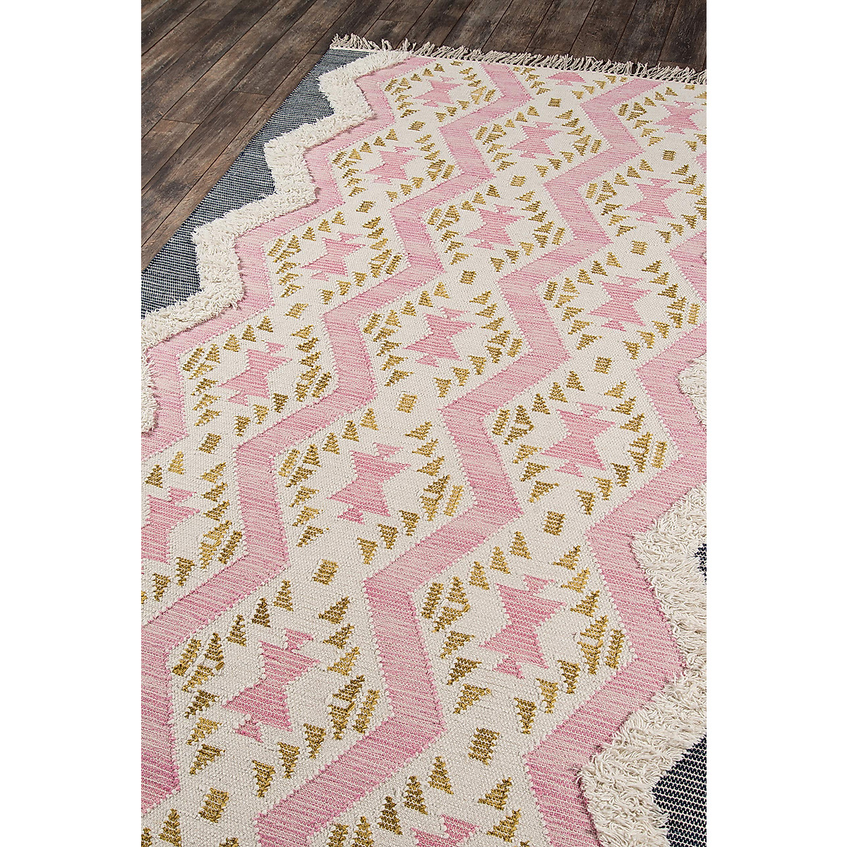 Novogratz by Momeni Rugs Indio 100% Wool Hand Made Contemporary Area Rug, 3' X 5', Pink (INDIOIND-1PNK3050)
