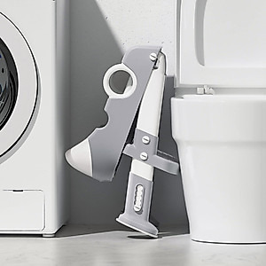 Potty Training Seat with Step Stool Ladder, Toddlers Potty Training Toilet for Kids Boys Girls (Gray/White)