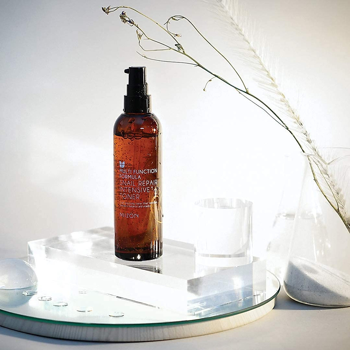 MIZON Snail Repair Intensive Toner Snail Mucin Hyaluronic Acid Adenosine Centella Asiatica Moisturizer Fine Line Treatment Safe Formula Korean Skincare (3.38 fl oz)