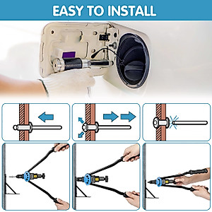SATANTECH 500pcs Pop Rivets Assortment Kit,14 SAE Sizes Aluminum Rivets (3/32" 1/8" 5/32" 3/16" 1/4"), Assorted Blind Rivets with Reinfored Divider & Labeled Case
