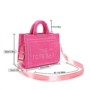 JQAliMOVV The Tote Bags for Women, Trendy Leather Tote Bags Large Top-Handle Crossbody Tote Bag Handbag for Travel Work (Pink)