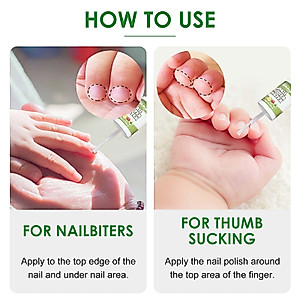 SANQIZ Nail Treatment - Bitter Taste, Safe Natural Plant Extract - 0.35 Fl Oz Drop - Nail-Biting and Thumb-Sucking Deterrent