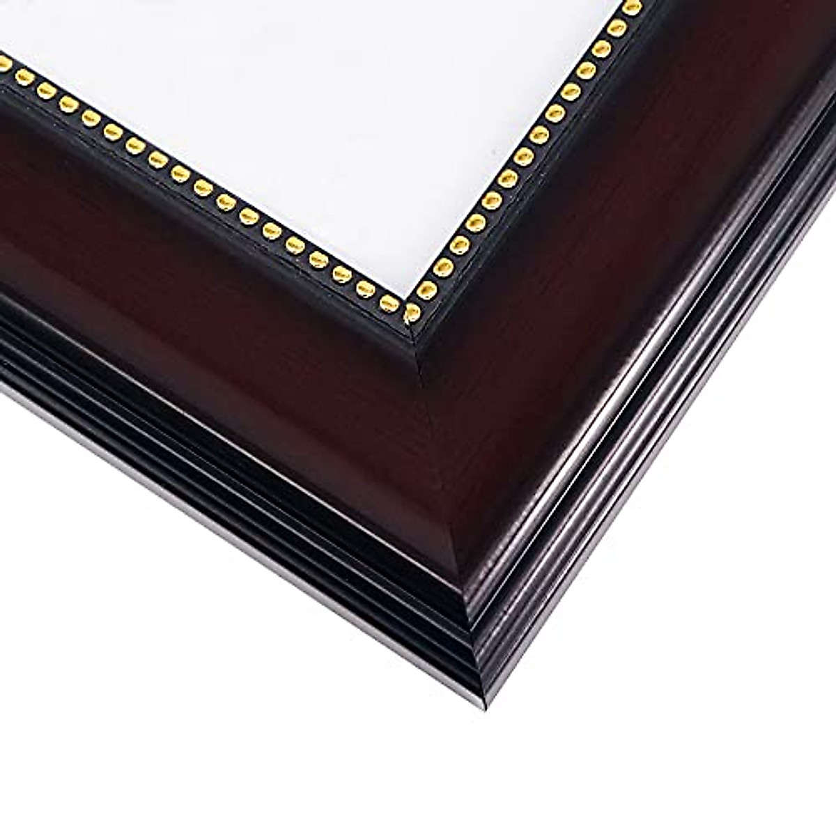 GraduationMall 8x10 Picture Frames, Real Glass, Display Photos for Wall or Tabletop, Mahogany with Gold Beads, 2-Pack