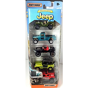 Matchbox Anniversary Edition Jeep 5-Pack, Multicolor