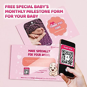 Milestone Blanket for Baby Girls - Very Soft, Light Weight with Heart Frame, Rectangle Marker, Headband Free - Machine Washable - Baby Growth Chart Blanket