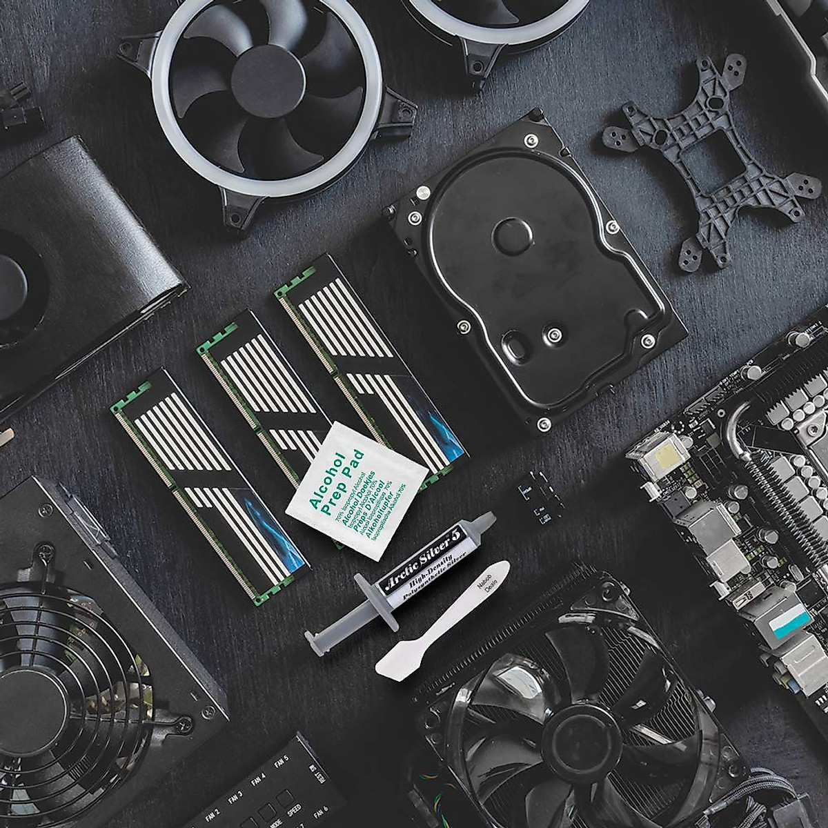 Arctic Silver 5 Thermal Cooling Compound Paste 3.5g High-Density Polysynthetic Silver (Arctic Clean + Arctic Silver Bundle)