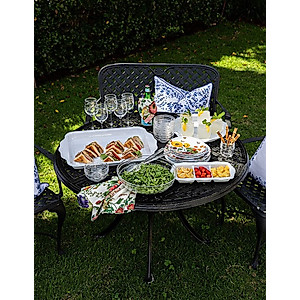 Juliska Isabella Acrylic Salad Servers, Acrylic Glass - Unbreakable, Clear Acrylic, Embossed Salad Serving Utensils