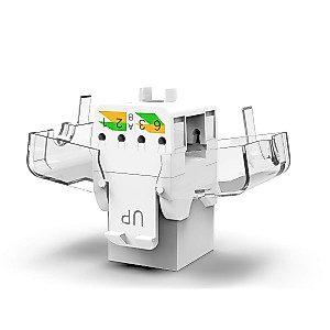 AMPCOM CAT6 Keystone Jack Tool-Less RJ45 UTP, No Punch-Down Tool Required Module Coupler 10-Pack White