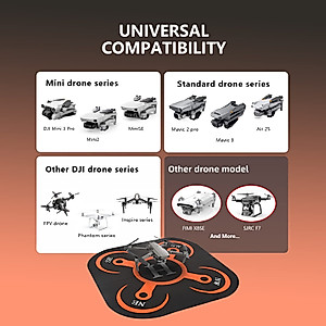 HZD Drone Landing Pad 20 inch/50cm, Weighted Foldable Double-Sided Fast-Fold Helipad for DJI Avata/Mini 2/Mini 3/Mavic 3/Mavic Mini SE/Mavic Air 2/Air 2S/Holy Stone Drone/FPV Drone Accessories