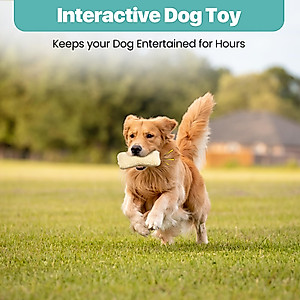 SPOT Vermont Style Fleece Bone Dog Toy - Soft Squeaky Plush Comfort Toy for Small and Medium Dogs and Puppies, Ideal for Light Chewers, 9 inch