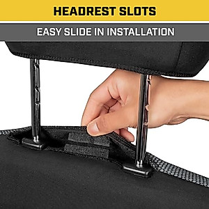 Cat MeshFlex Automotive Seat Covers for Cars Trucks and SUVs – Gray Car Seat Covers for Front Seats, Truck Seat Protectors with Comfortable Mesh Back, Set of 2