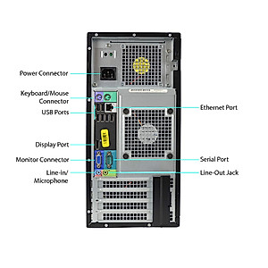 Dell Optiplex 790 Desktop Tower PC, Intel Quad Core i5 (3.10GHz) Processor, 16GB RAM, 2TB Hard Drive, Windows 10 Professional, DVD, Keyboard, Mouse, WiFi (Renewed)