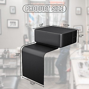 PENNYNANA Salon Booster Seat Leather Cushion for Kids Child Hair Cutting, Oversize Barber Booster Seat for Salon Styling Chair, Barber Beauty Salon Spa Equipment（13"X16.5"X6.7"）, Black