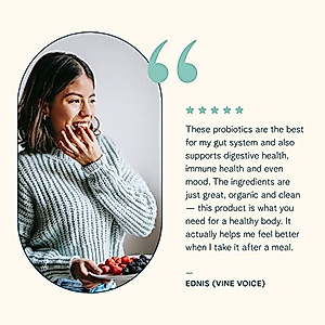 Ora Organic Probiotics with Prebiotics - 52 Billion CFU 11 Clinically Studied Strains for Digestive Health, Supports Occasional Constipation, Bloating, & Gas | Vegan, Dairy & Gluten Free, 60 Capsules