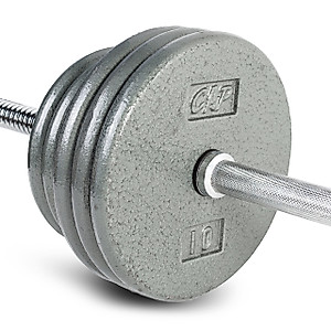 CAP Barbell Standard 1-Inch Barbell Weight Set, 100-Pounds