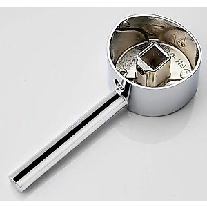 RXXR Single Faucet Handle Compatible with 35mm Tap Cartridge (Cartridge Stem 9 * 9mm) Faucet Replacement Handles Lever for Kitchen Basin Bathroom, Polished Chrome Finish