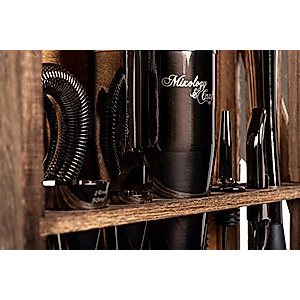 Mixology Bartender Kit: 11-Piece Bar Tool Set with Rustic Wood Stand | Perfect Home Bartending Kit and Cocktail Shaker Set for a True Drink Mixing Experience | Fun Housewarming Gift Idea (Gun-Metal)